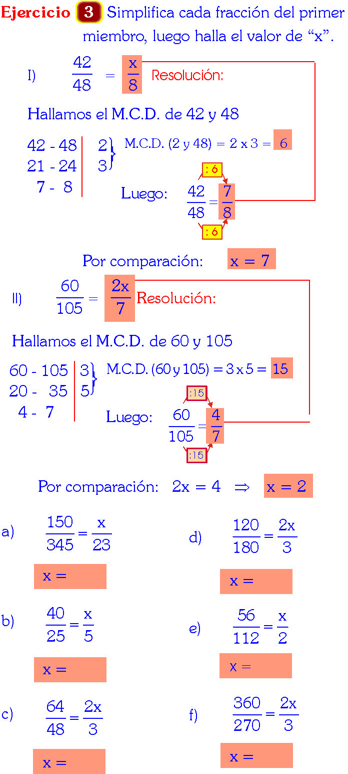 SIMPLIFICACION DE FRACCIONES EJERCICIOS RESUELTOS