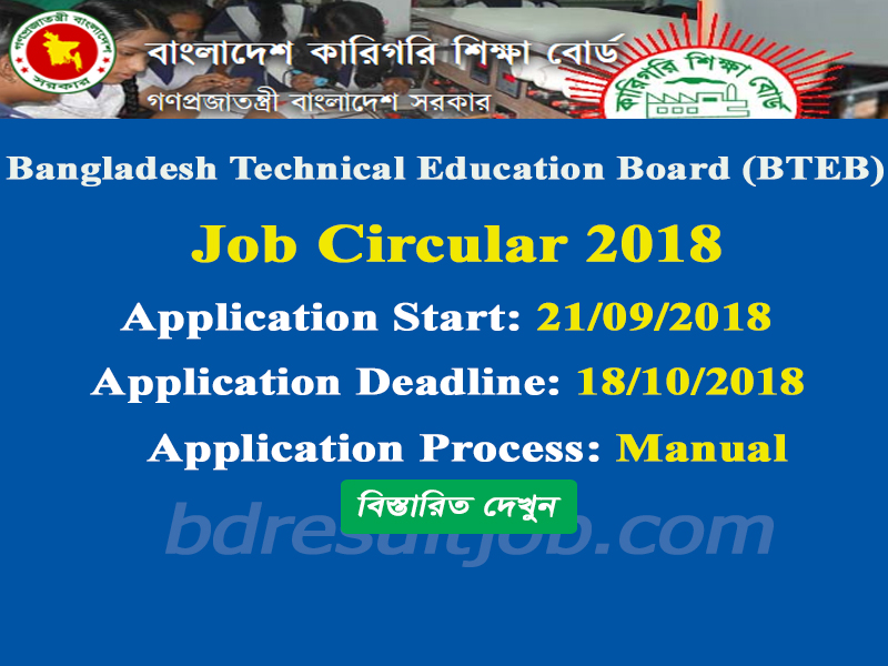BTEB Job Circular 2018 | www bteb gov bd | News Magazine