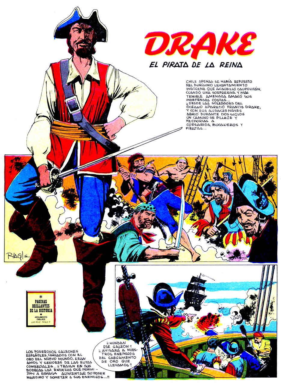 Los comics de Machete: El pirata Francis Drake asola las costas de Chile