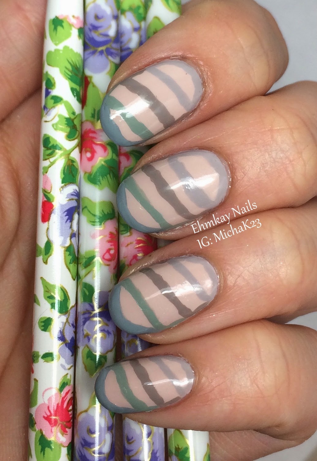 ehmkay nails: Ombre Stripes with Born Pretty Brushes