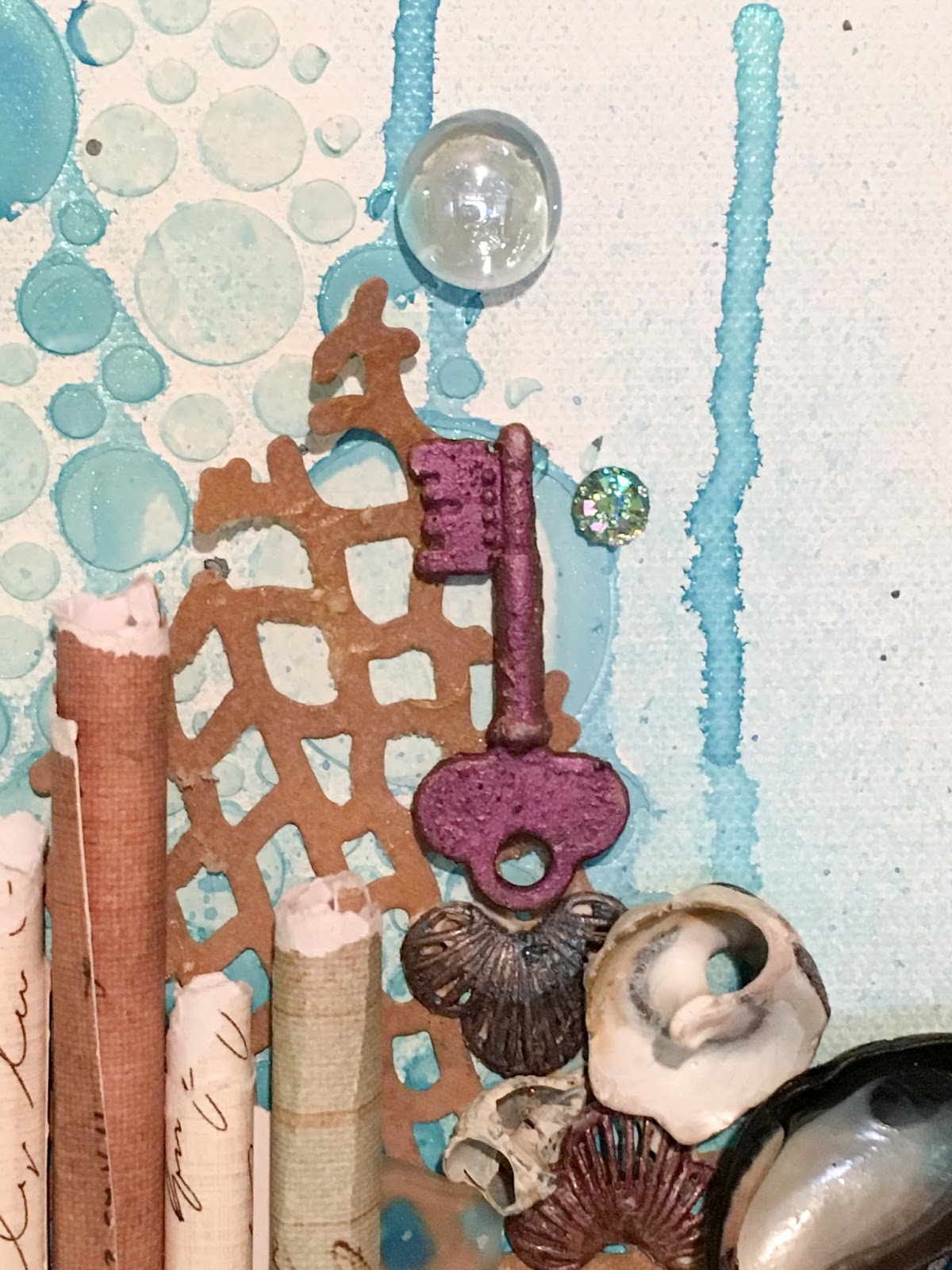 Deep & Dark Blue Ocean: A Mixed Media Canvas - This Bittersweet Life