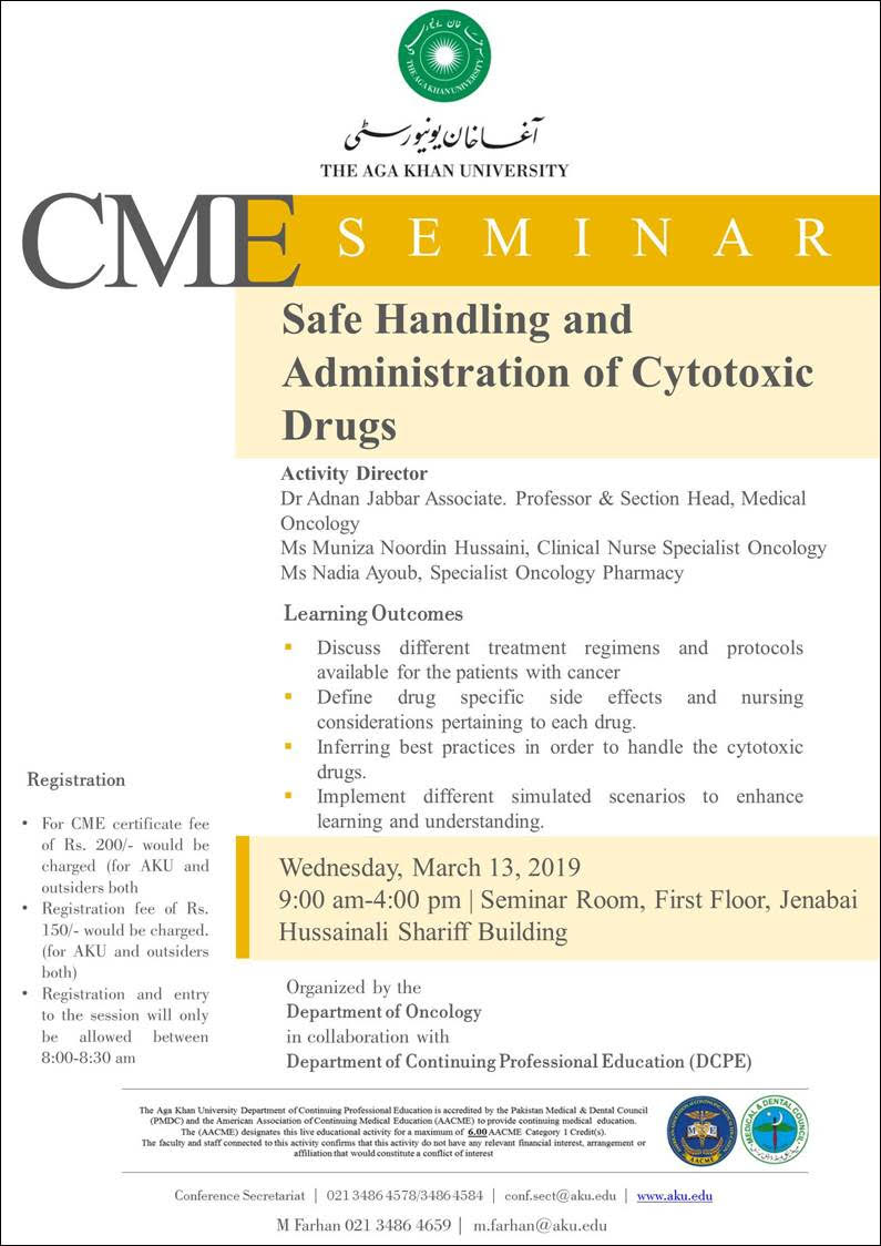 Safe Handling and Administration of Cytotoxic Drugs | 13 MARCH | aku ...
