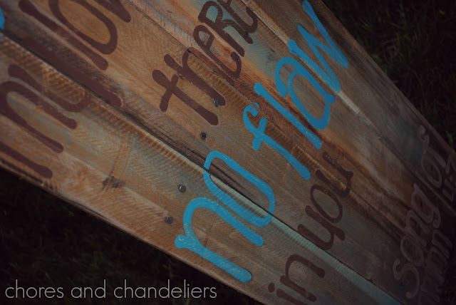 chores and chandeliers: Pallet sign