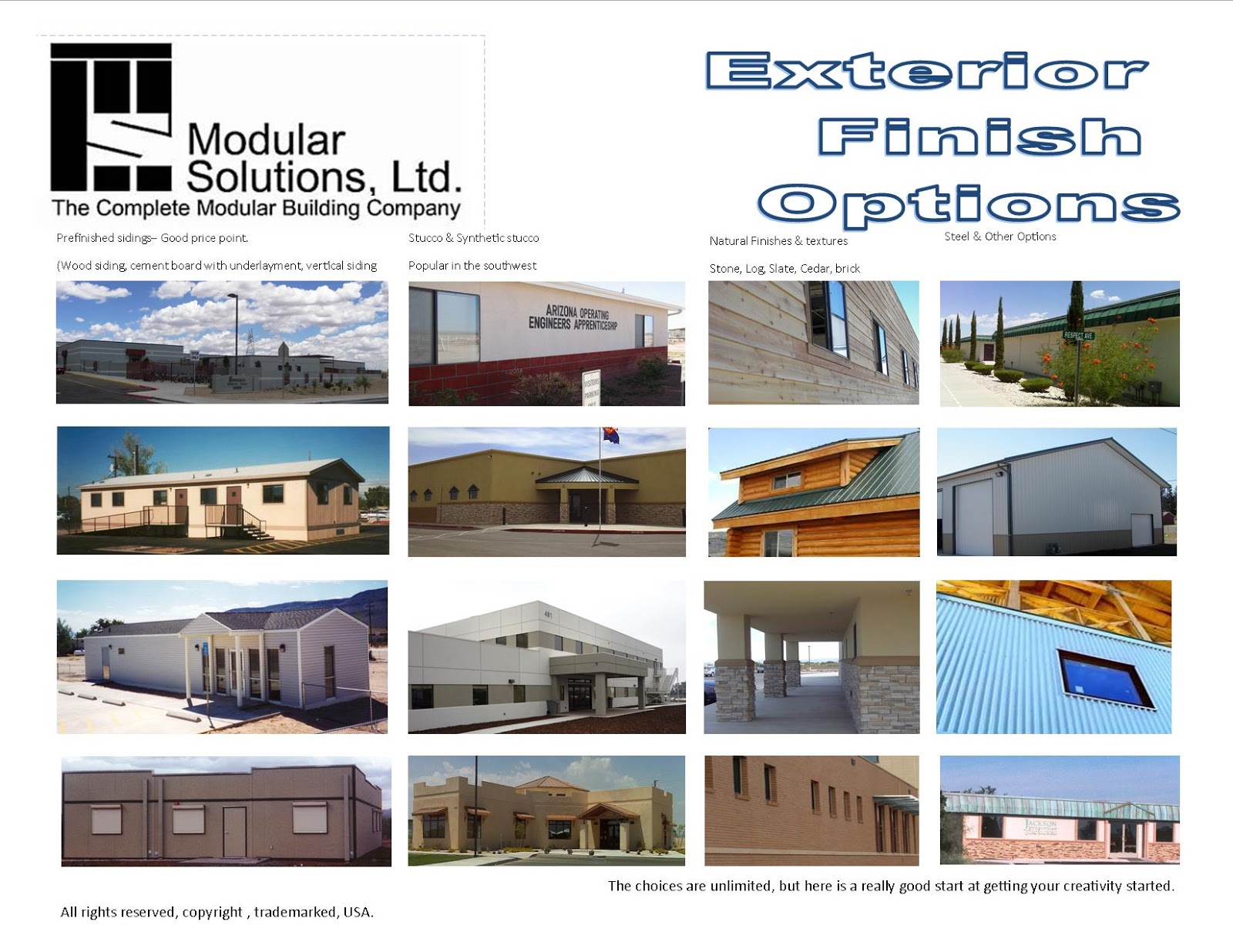 Exterior Building Finish Options