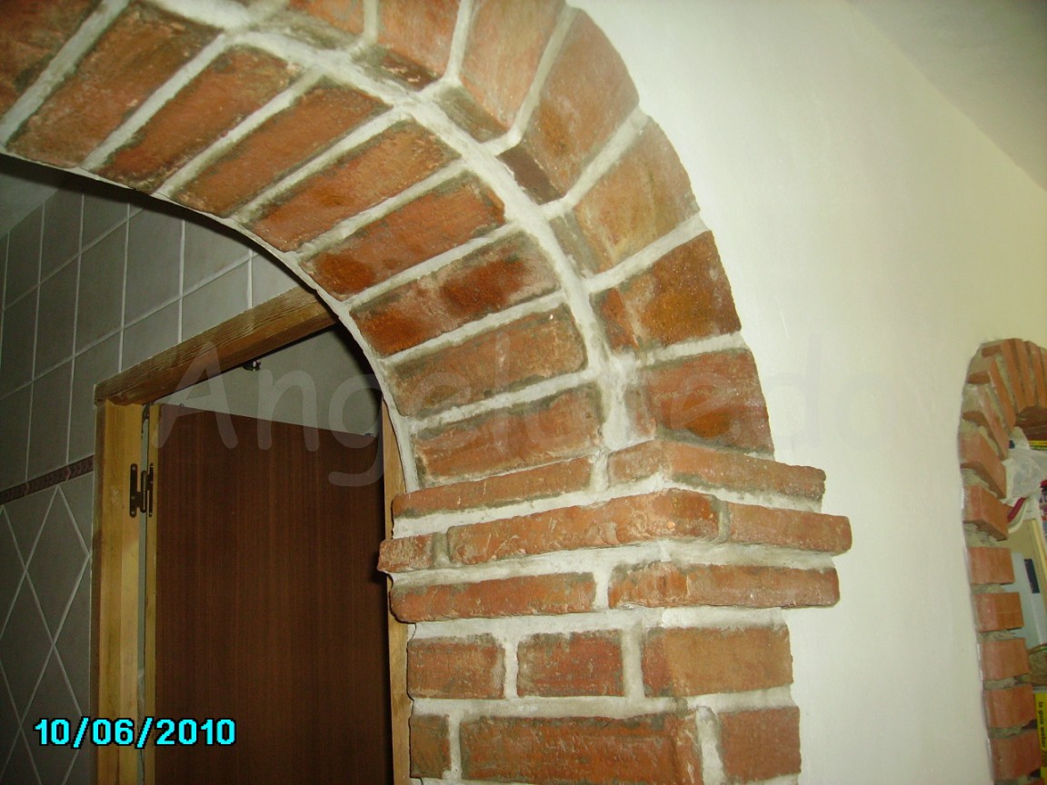 Arco carpanel con ladrillo rústico, estilo Ángel – BricolajeyOcio