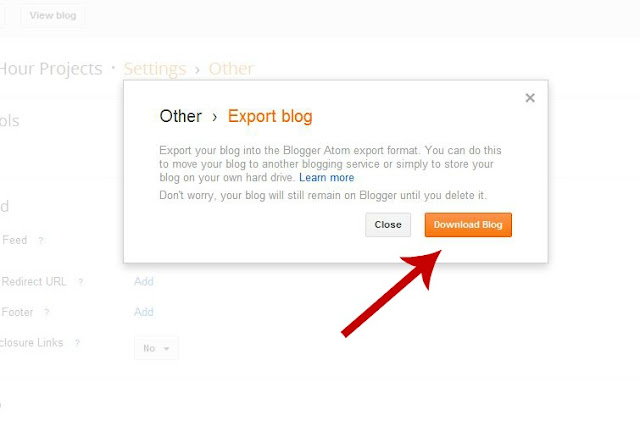 Blog Tips: Back Up Your Blog (in Blogger) - Happy Hour Projects