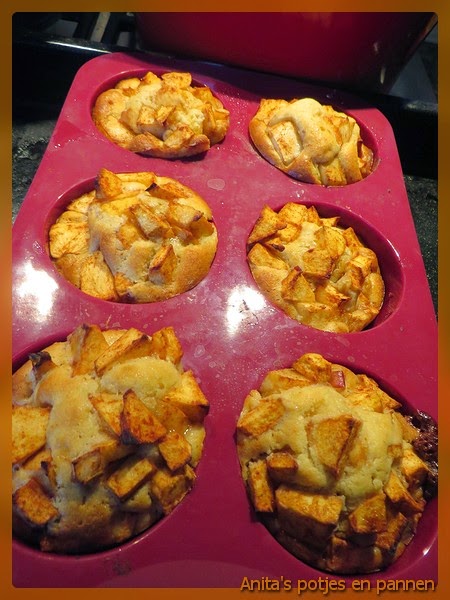 Anita's potjes en pannen: Spelt-cakejes met appel en peer