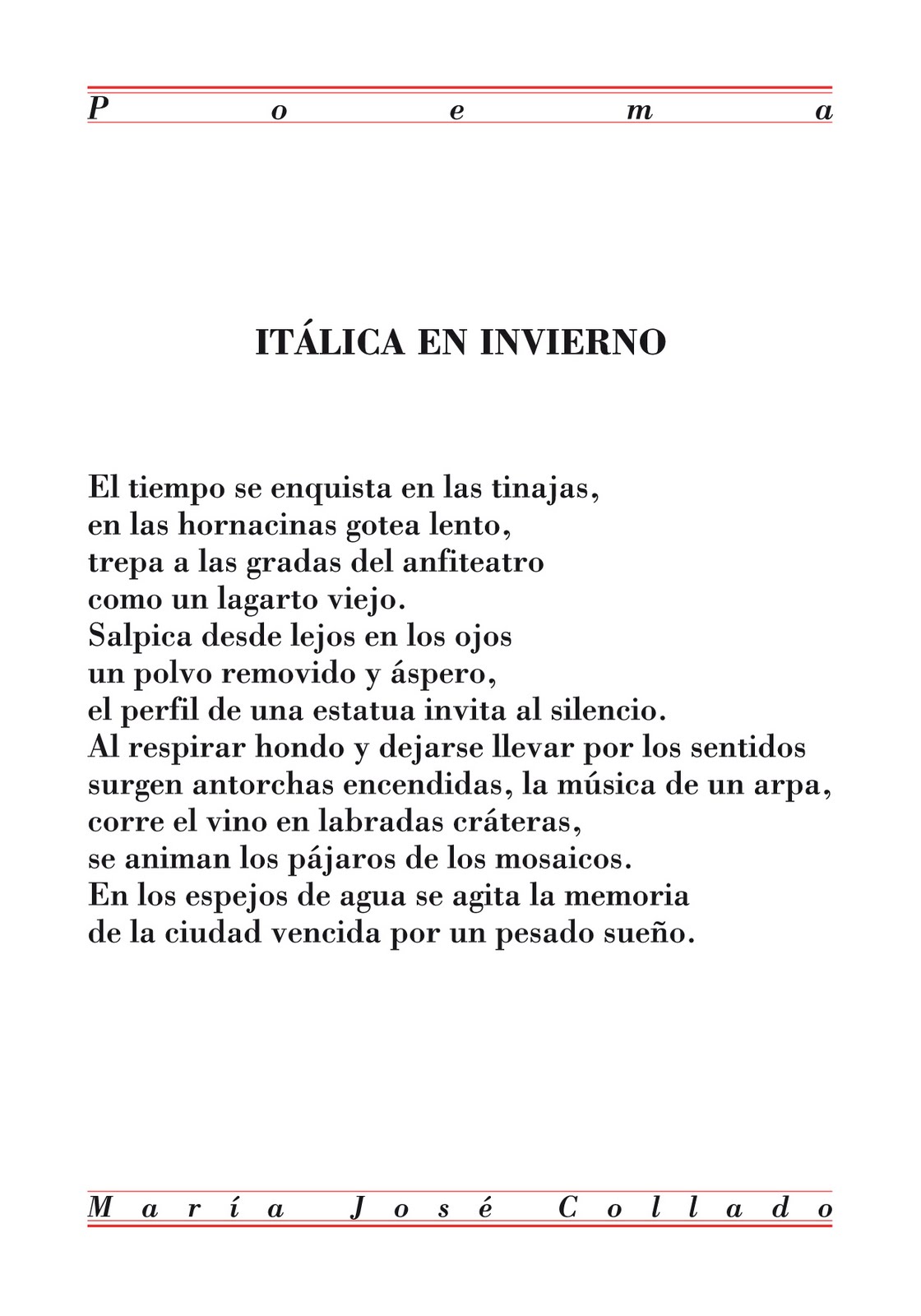 La Carbonería: Poema de María José Collado