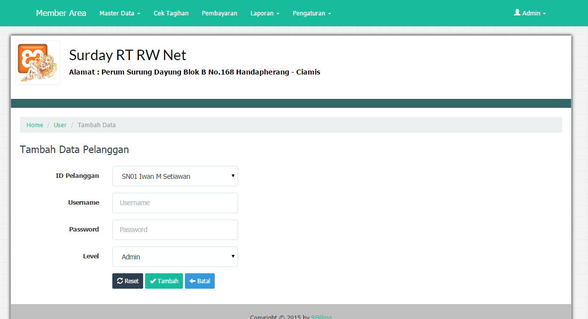 Download Source Code Aplikasi Tagihan Internet 2.0