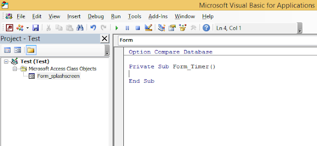 Belajar Microsoft Access: TIPS: Membuat Form SplashScreen Otomatis di Ms. Acess 2013