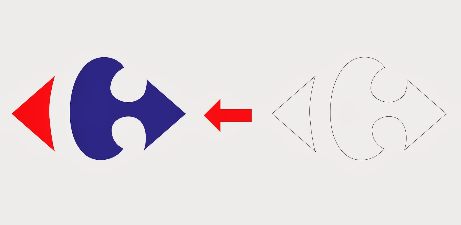 How to make Carrefour logo with CorelDRAW X5 | Drawing with Corel