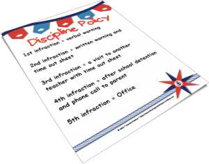 Classroom Freebies Too: Discipline Policy Poster FREEBIE!