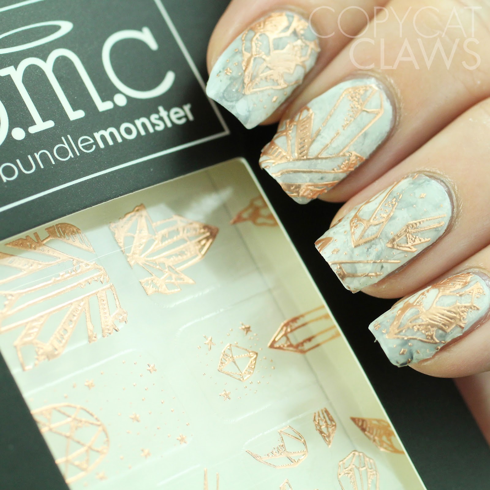 Copycat Claws: Bundle Monster Rose Gold Crystal Nail Wraps Review