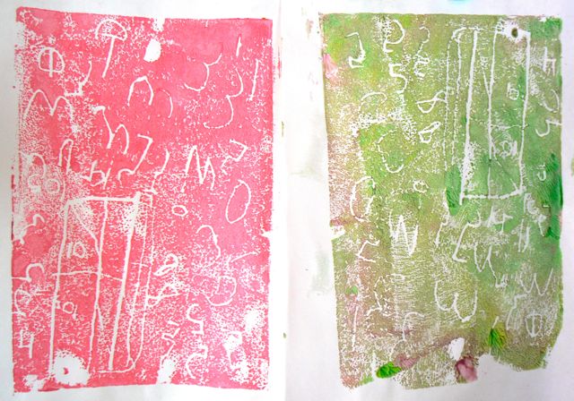 Littlest Birds Studio: Foam Scratch Prints