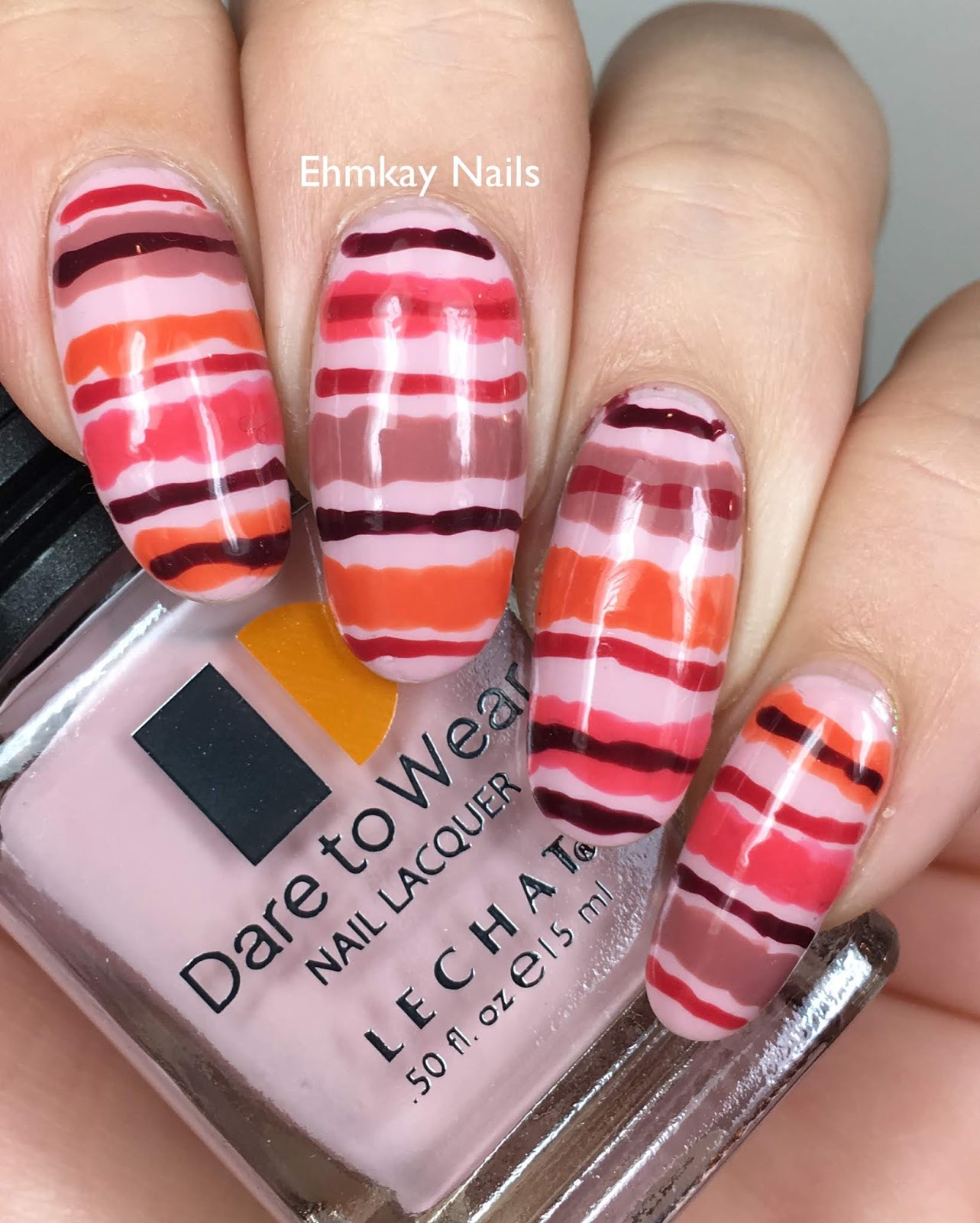 ehmkay nails: Lechat Color Me Autumn Rustic Stripes