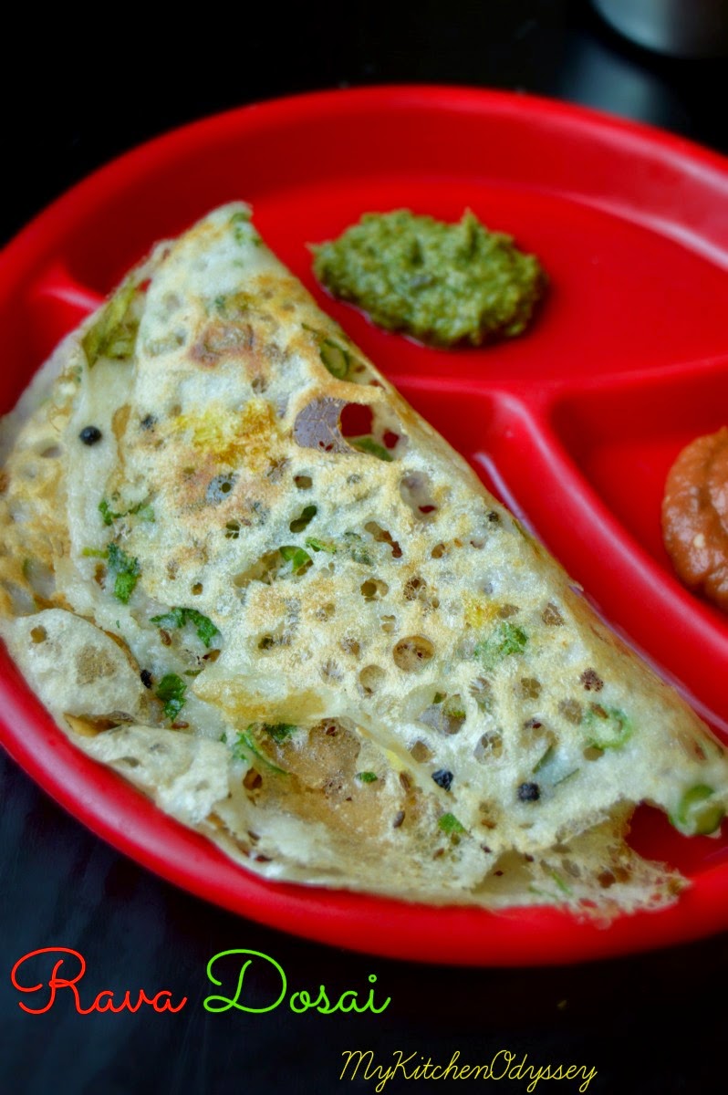 Rava Dosai | Instant Rava Dosa
