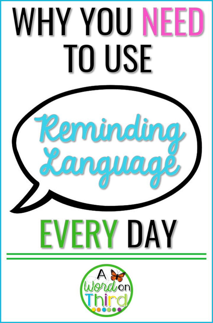 Why You Need To Use Reminding Language Every Day | A Word On Third