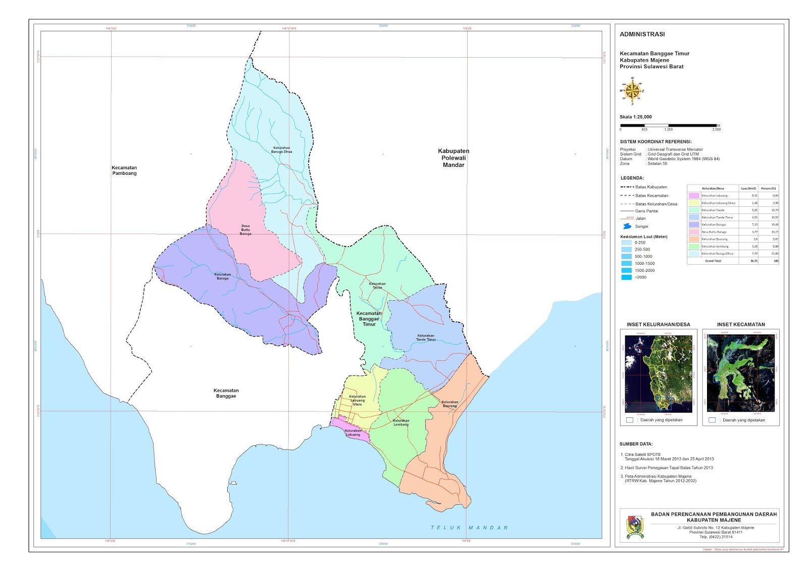 Majene: Peta Administrasi Kabupaten dan Kecamatan
