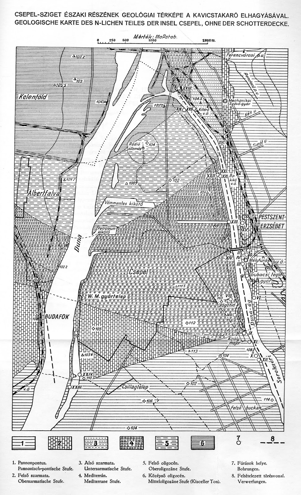 Földtan gyerekeknek: Csepel-sziget geológiai térképe Schmidt Eligius ...