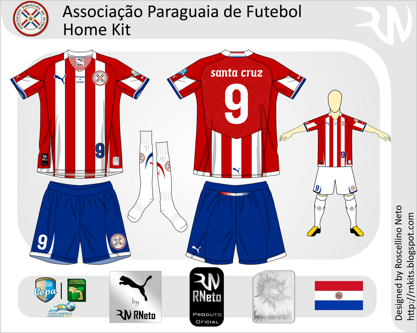 RN Kits: Paraguai - Copa América de Mockups