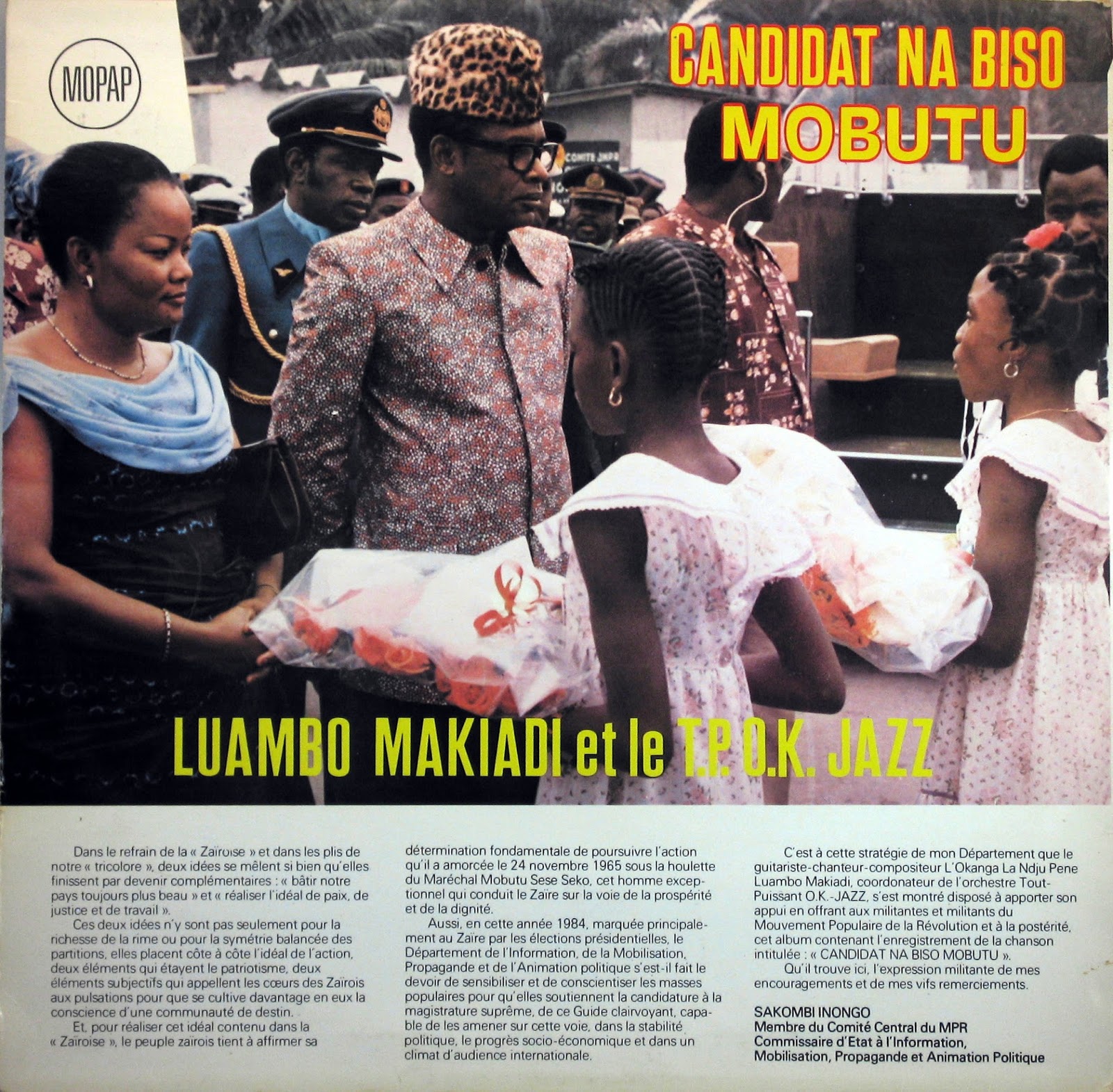 CONGO NA BISSO: Luambo Makiadi & le T.P .O.K. Jazz Candidat Na Biso ...