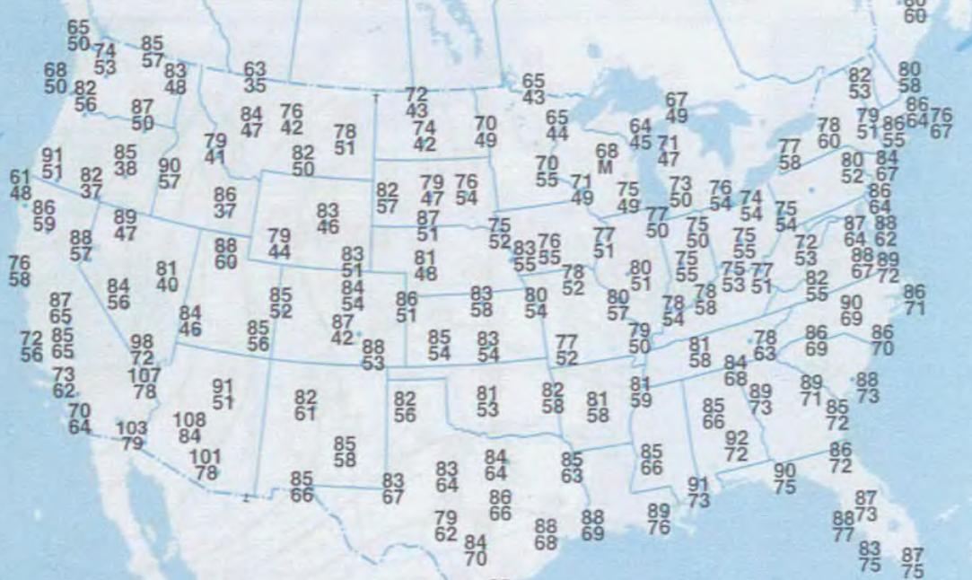 Actual Weather On Sept. 11, 2001