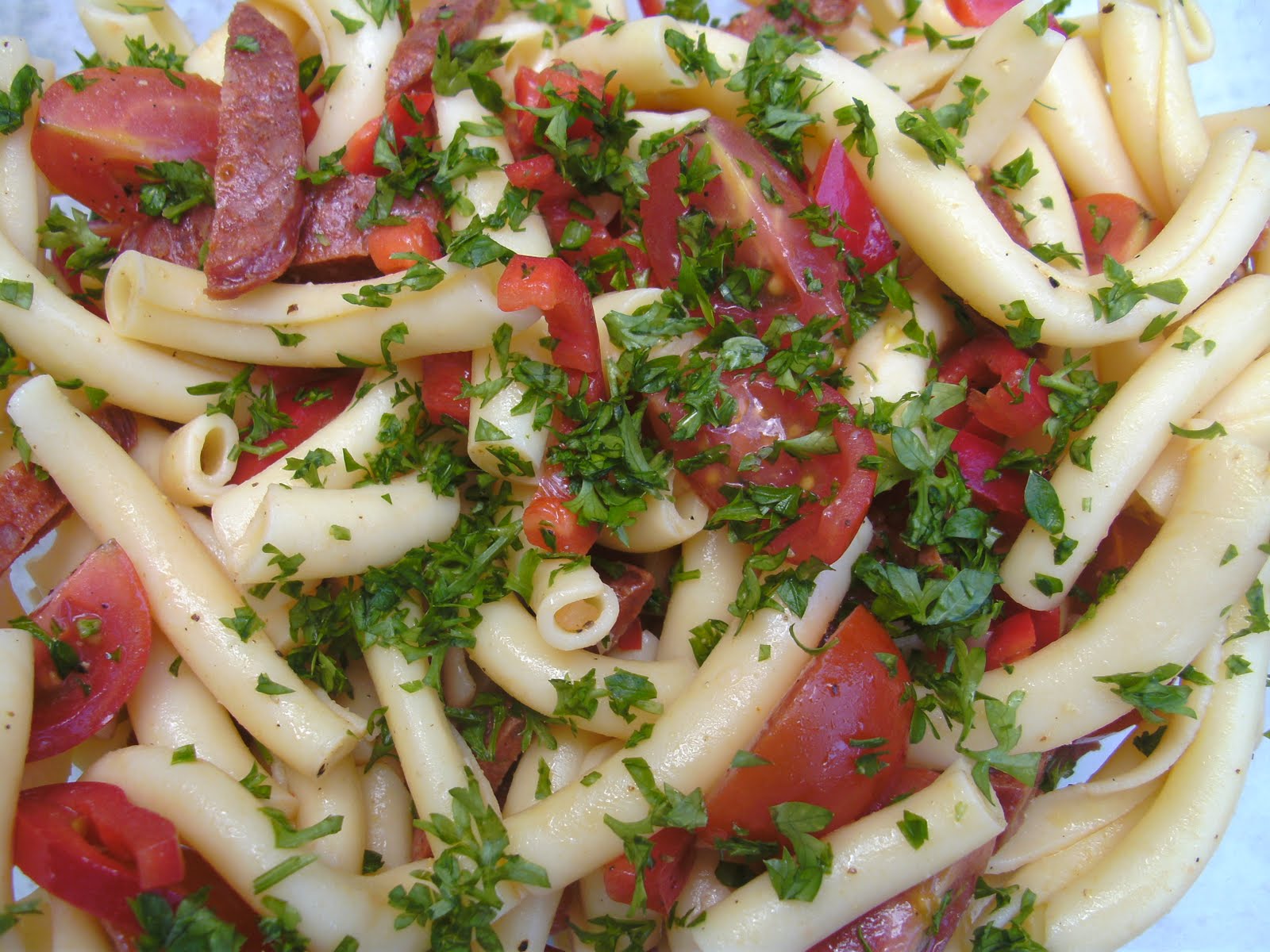 Vickys Online Cookbook Spicy Chorizo And Parsley Pasta Salad