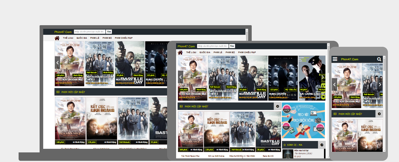 Template responsive blogger phim47 đẹp load nhanh