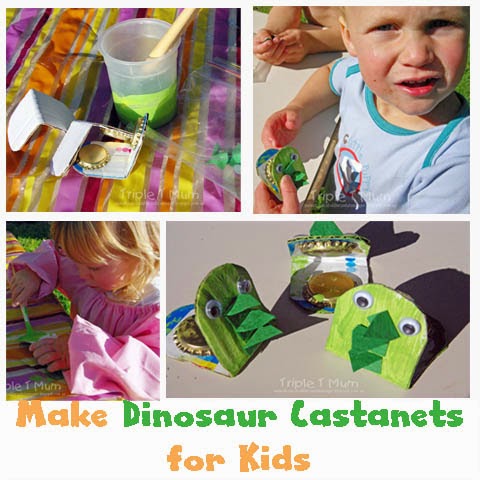 Learn with Play at Home: DIY Dinosaur Castanet Craft for Kids