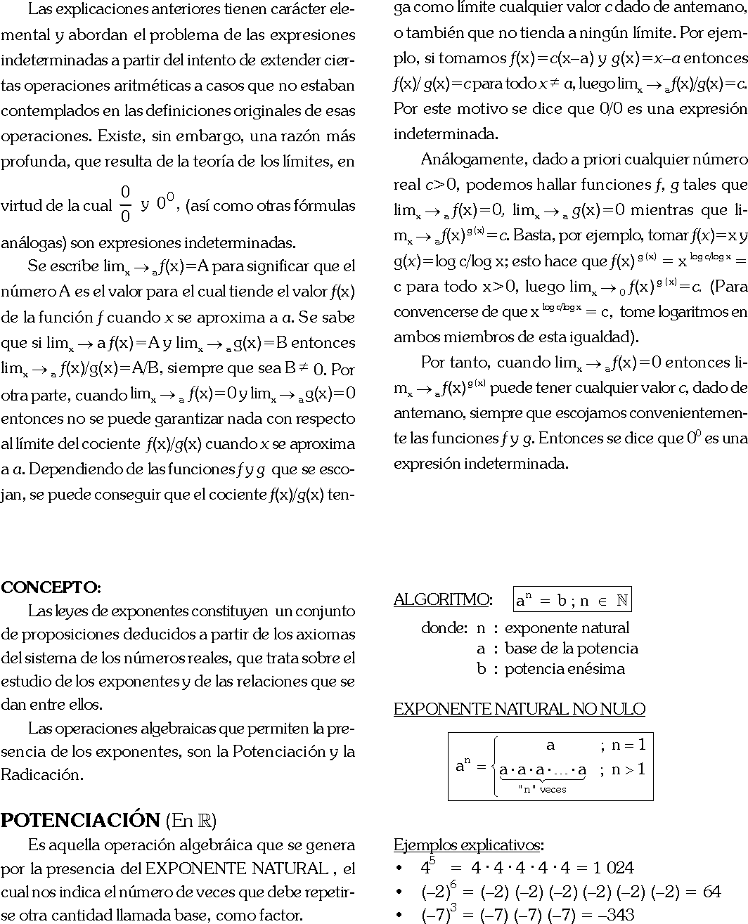 TEORIA DE EXPONENTES EJERCICIOS RESUELTOS PDF