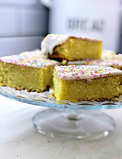 Jo's Blue AGA: Vanilla Slab Cake