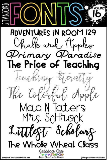 Fonts Perfect for Teachers, Classrooms, and Silhouette Projects! | Mrs ...