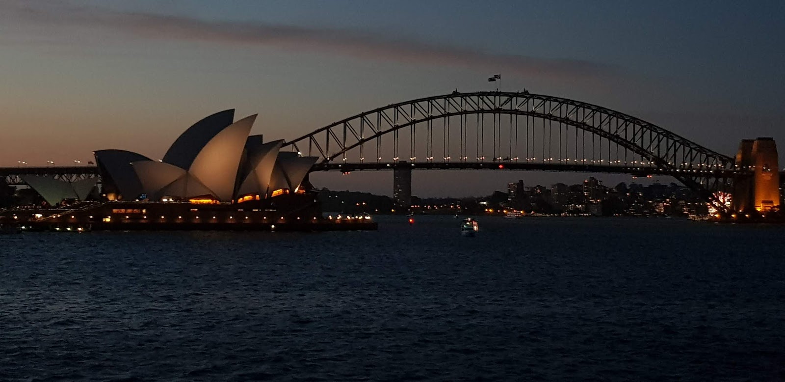 Sydney - City and Suburbs: Sydney Harbour, dusk