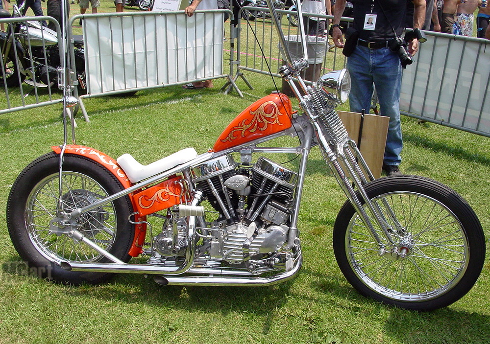 Customland: Orange Panhead Chopper