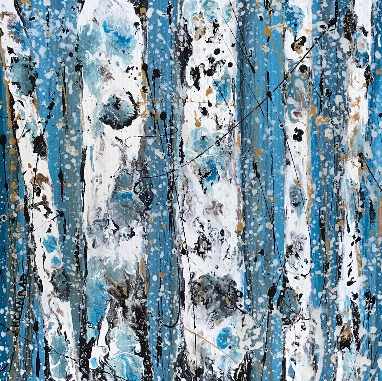 Kimberly Conrad Daily Paintings: Aspen Tree Painting,Abstract Landscape ...