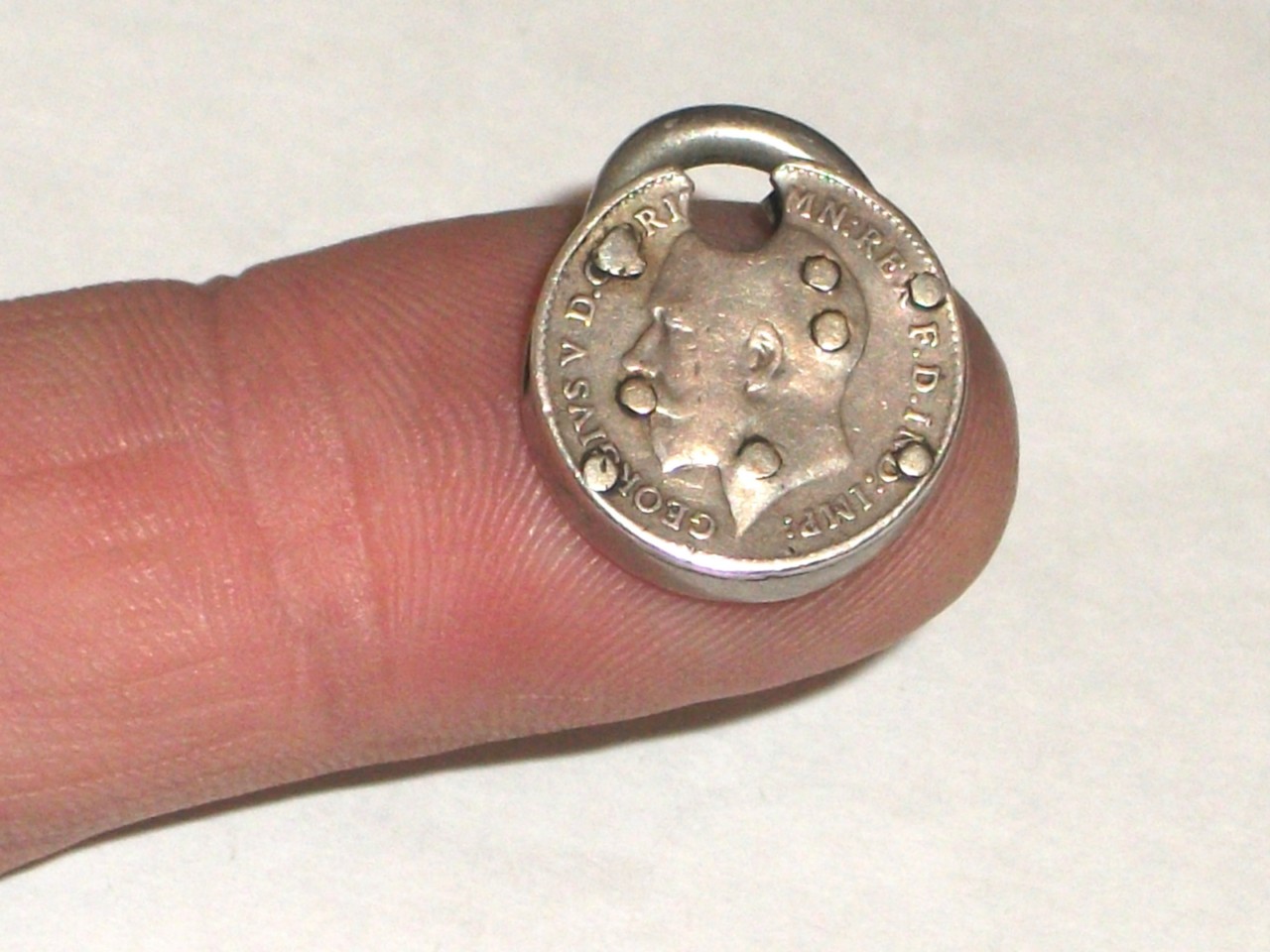 RestraintsBlog: RARE ENGLISH SILVER 3 PENNY COIN PADLOCK