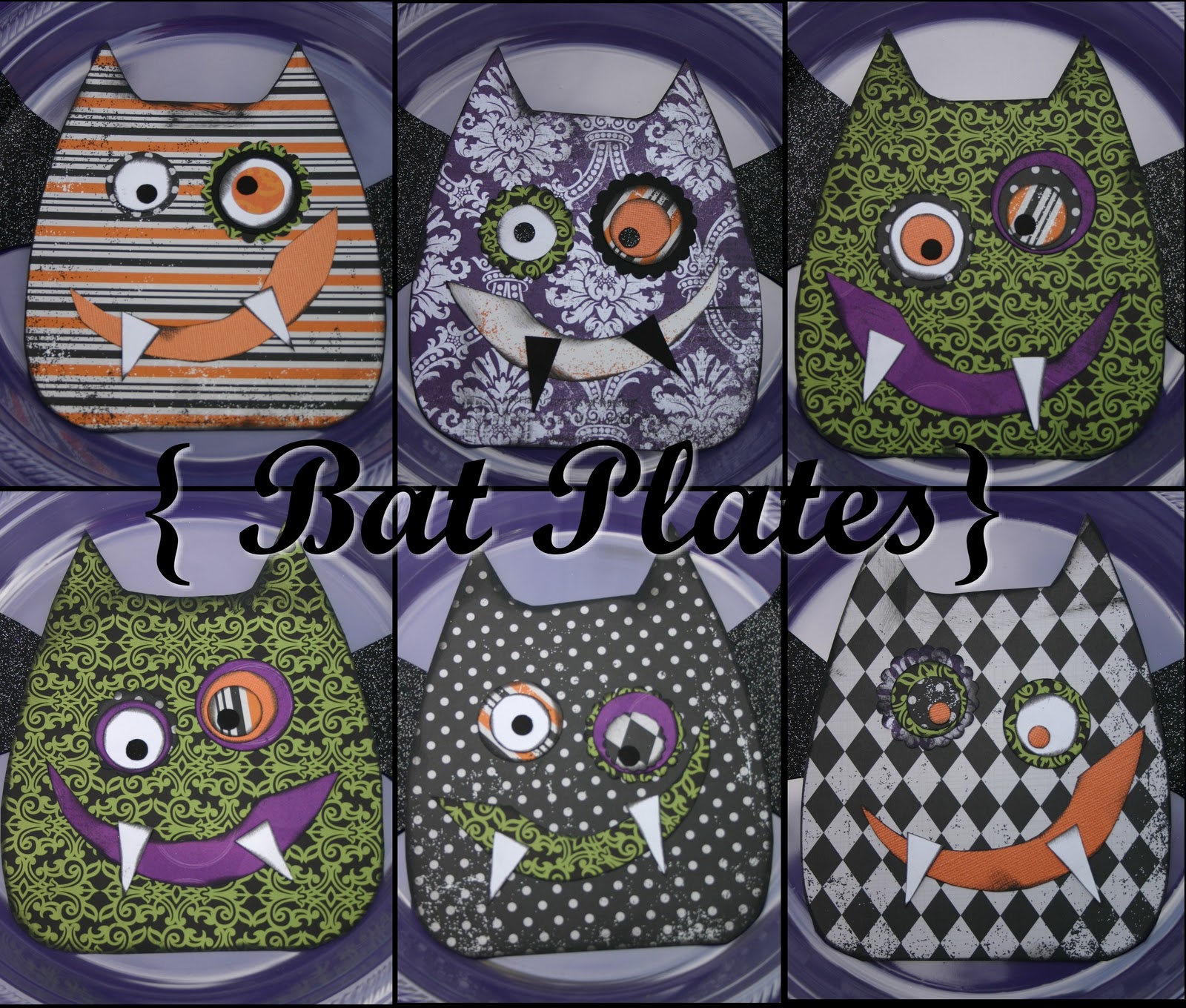 Being creative to keep my sanity: Halloween {Bat Plates}