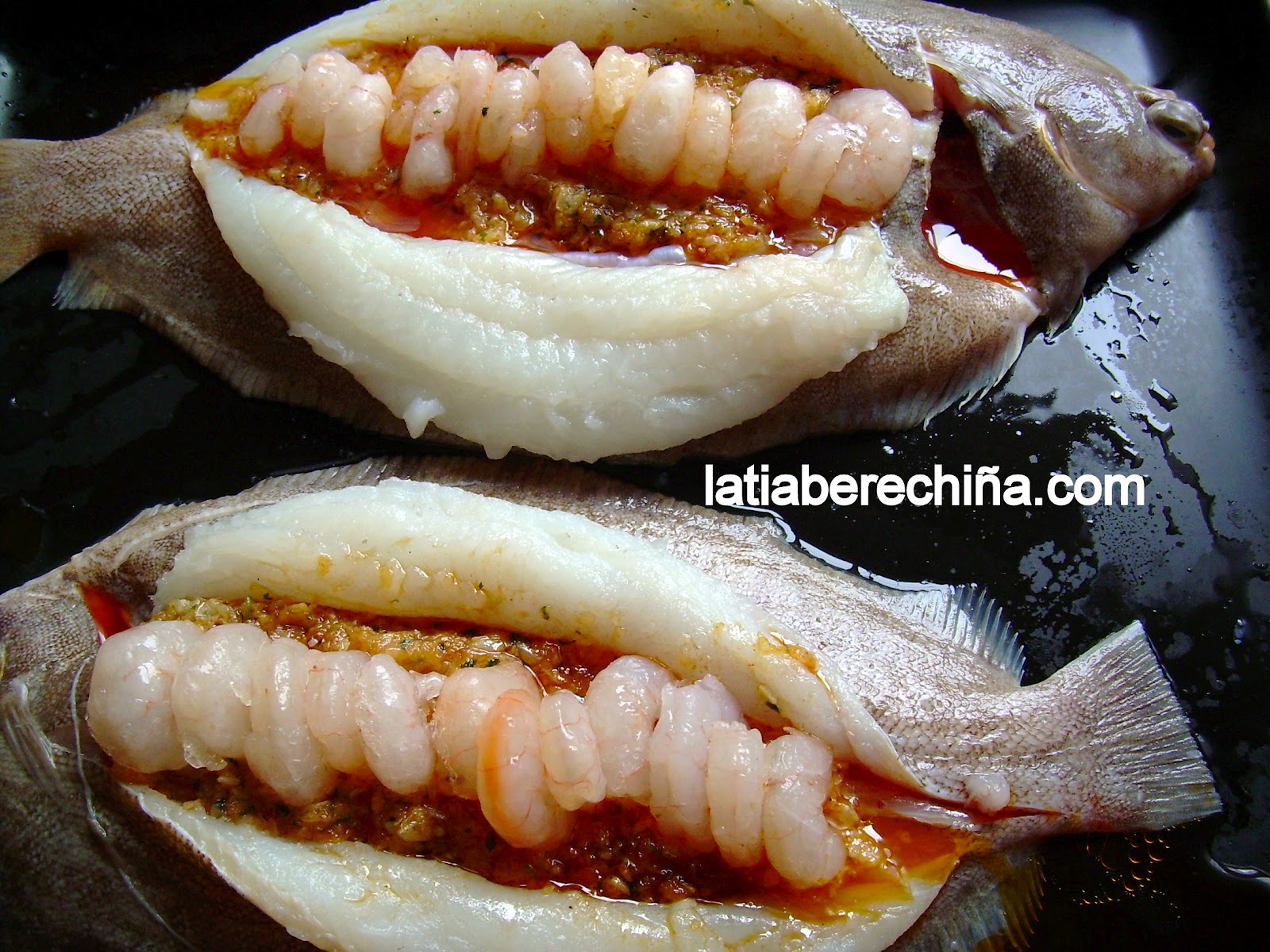 El blog de la tia Berechiña: Solla rellena de gambas