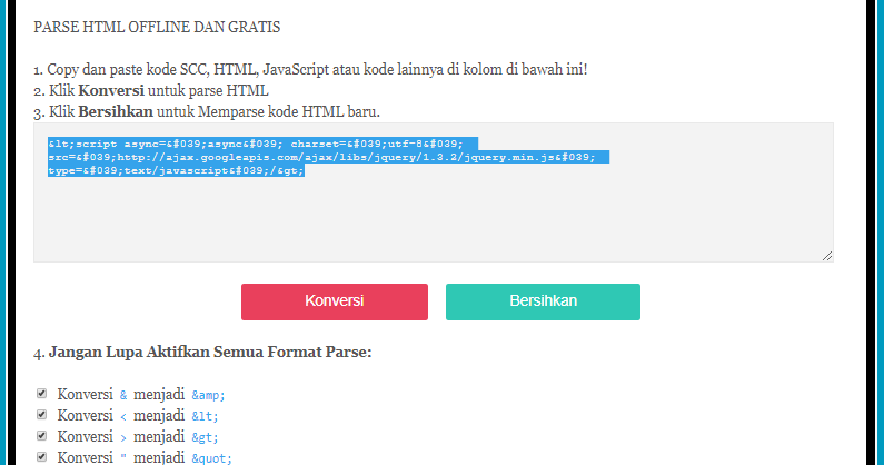 Cara Menulis Kode HTML di Postingan Blog (PARSE HTML OFFLINE)