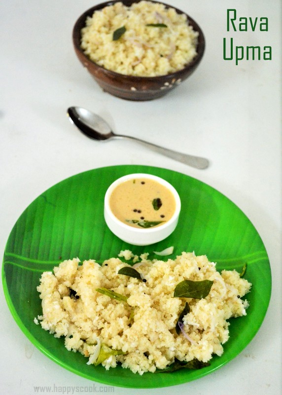 Rava Upma Recipe | Sooji(Semolina) Upma | Easy Breakfast Ideas | Happy ...