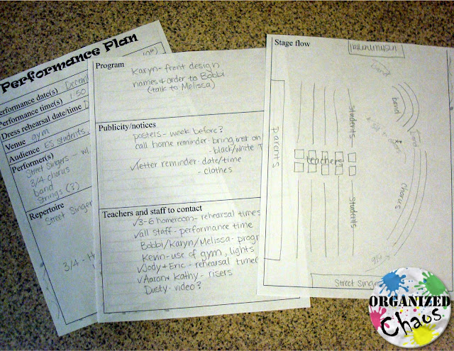 Teacher Tuesday: organized concert prep | Organized Chaos