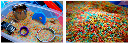 Creative Clinical Social Worker: Rainbow Rice Tray