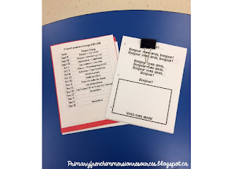 The first few days of grade 1 - Primary French Immersion Resources