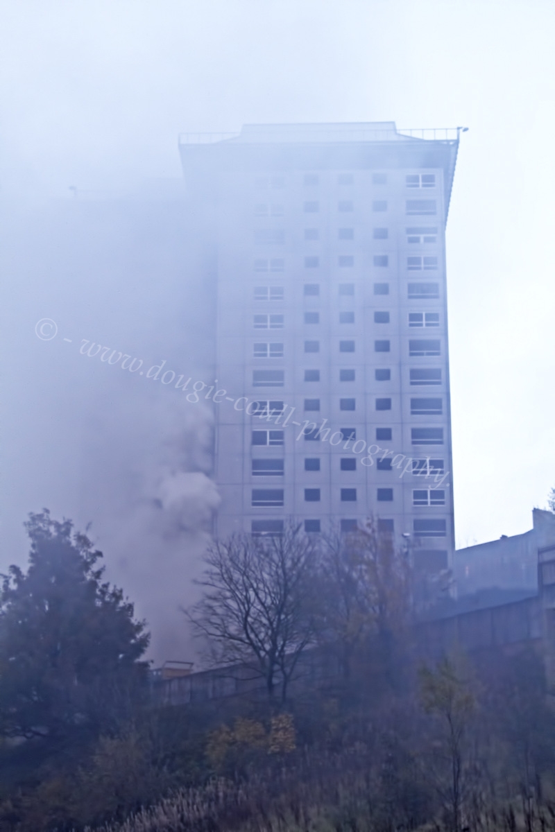 Dougie Coull Photography: High Rise Fire - Melrose Court in Greenock