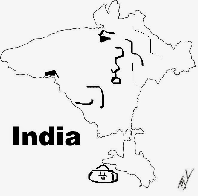 Funny maps: A funny map of India