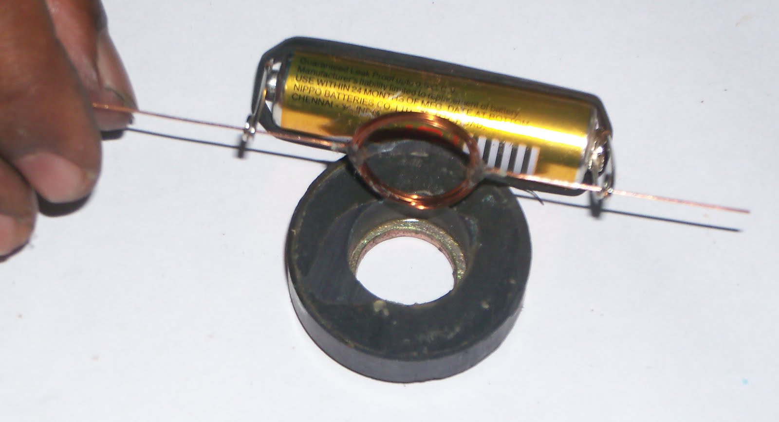 SCIENCE GALLERY: circular coil rotates when current passes through it ...