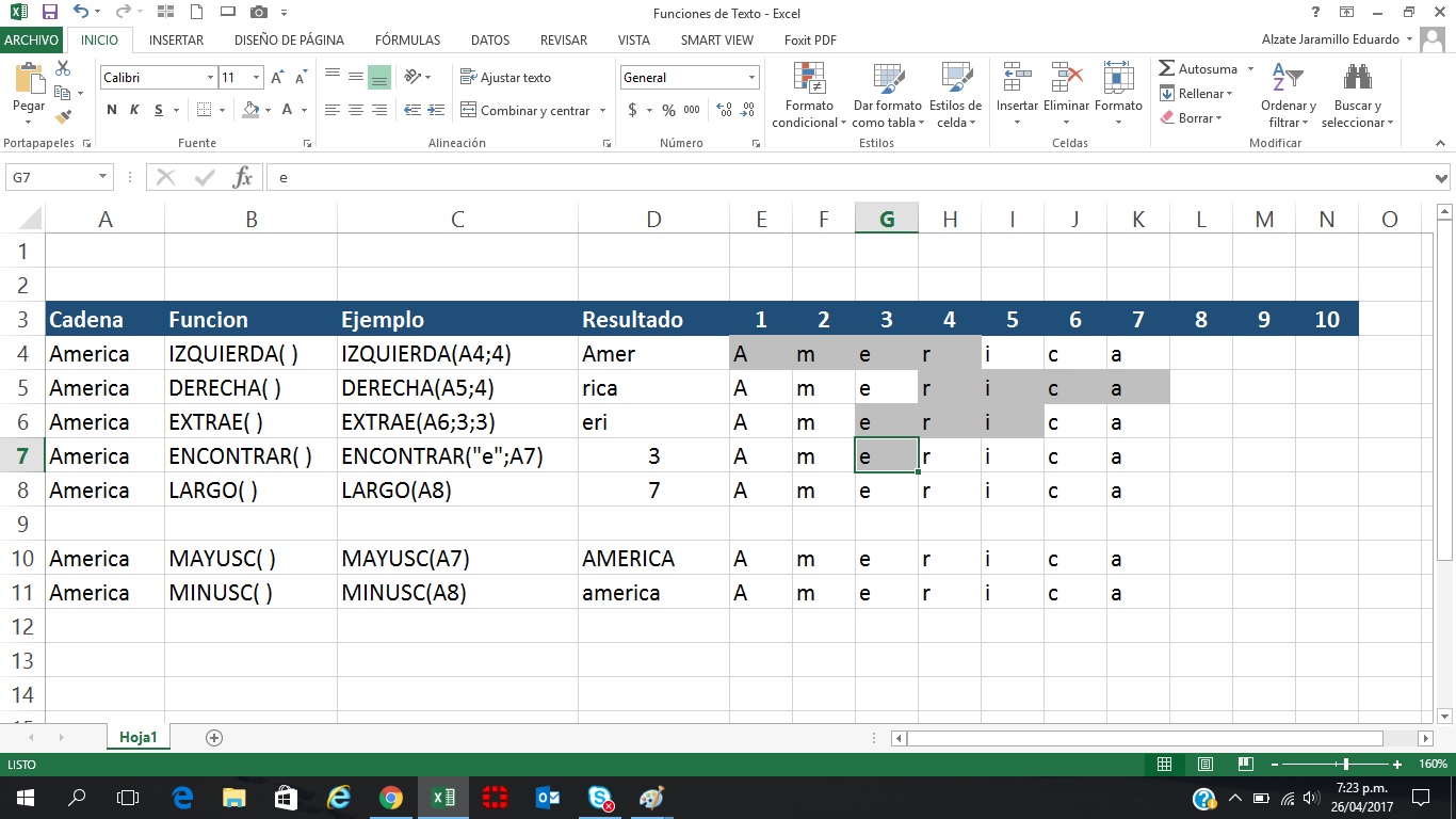 Finanzas, excel, vba, sql y algo más...: Práctico Resumen de Funciones de Texto de Excel