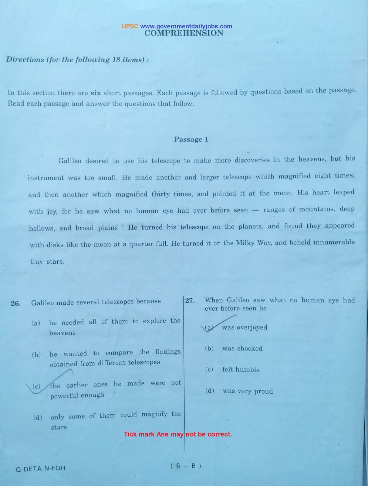 UPSC ENGLISH PAPER