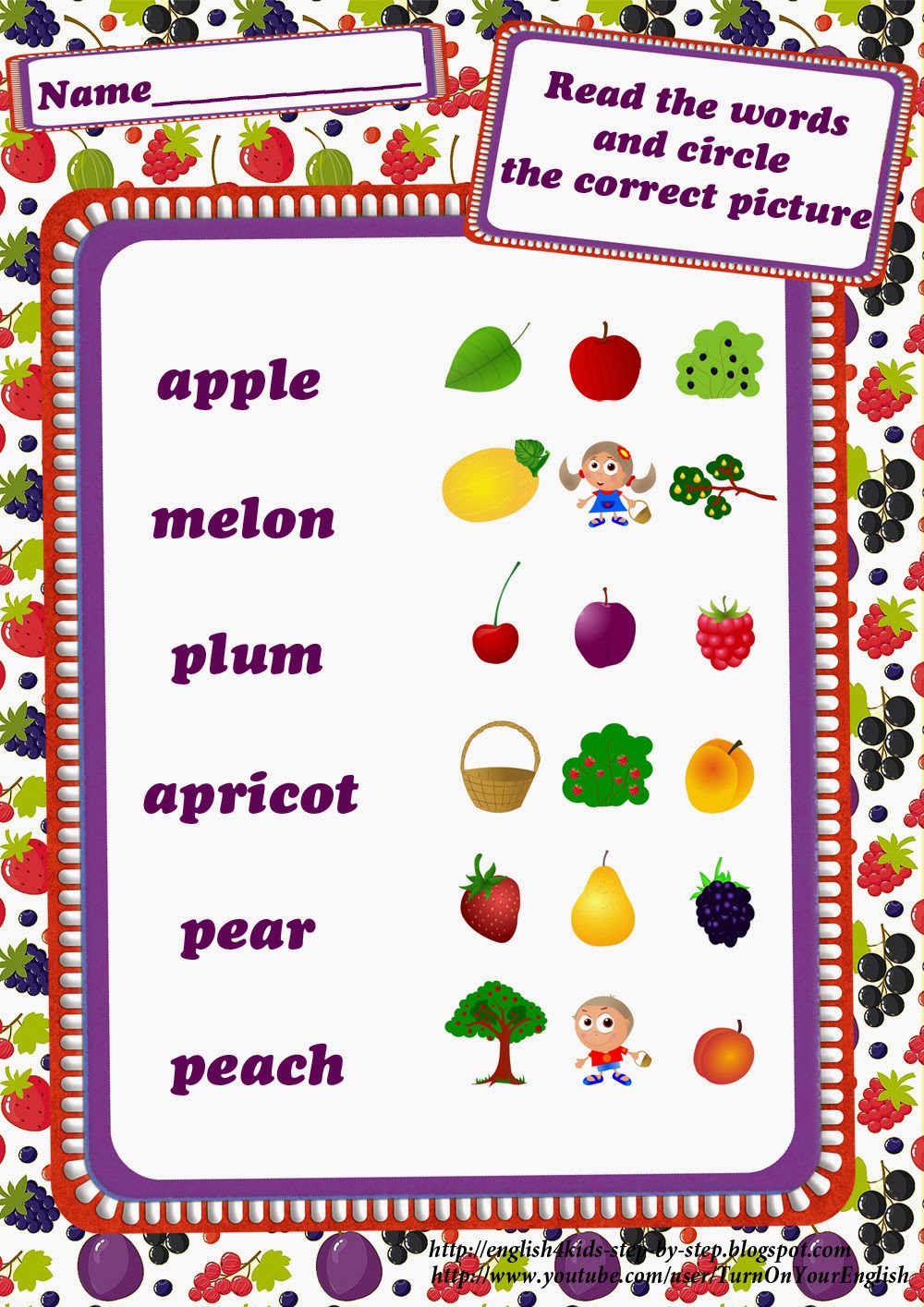 Fruits And Berries Worksheets Fruits And Berries Worksheets