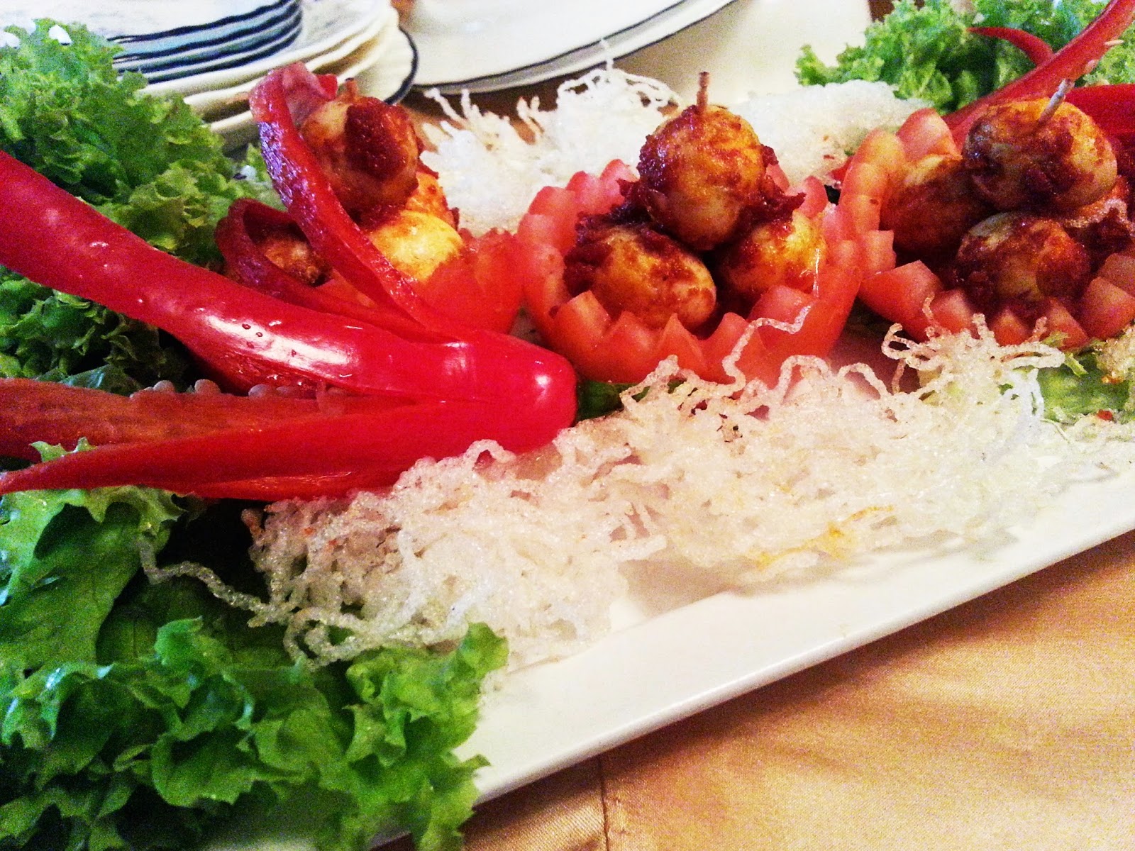 cara membuat gubahan makanan pengantin - Piers Ogden